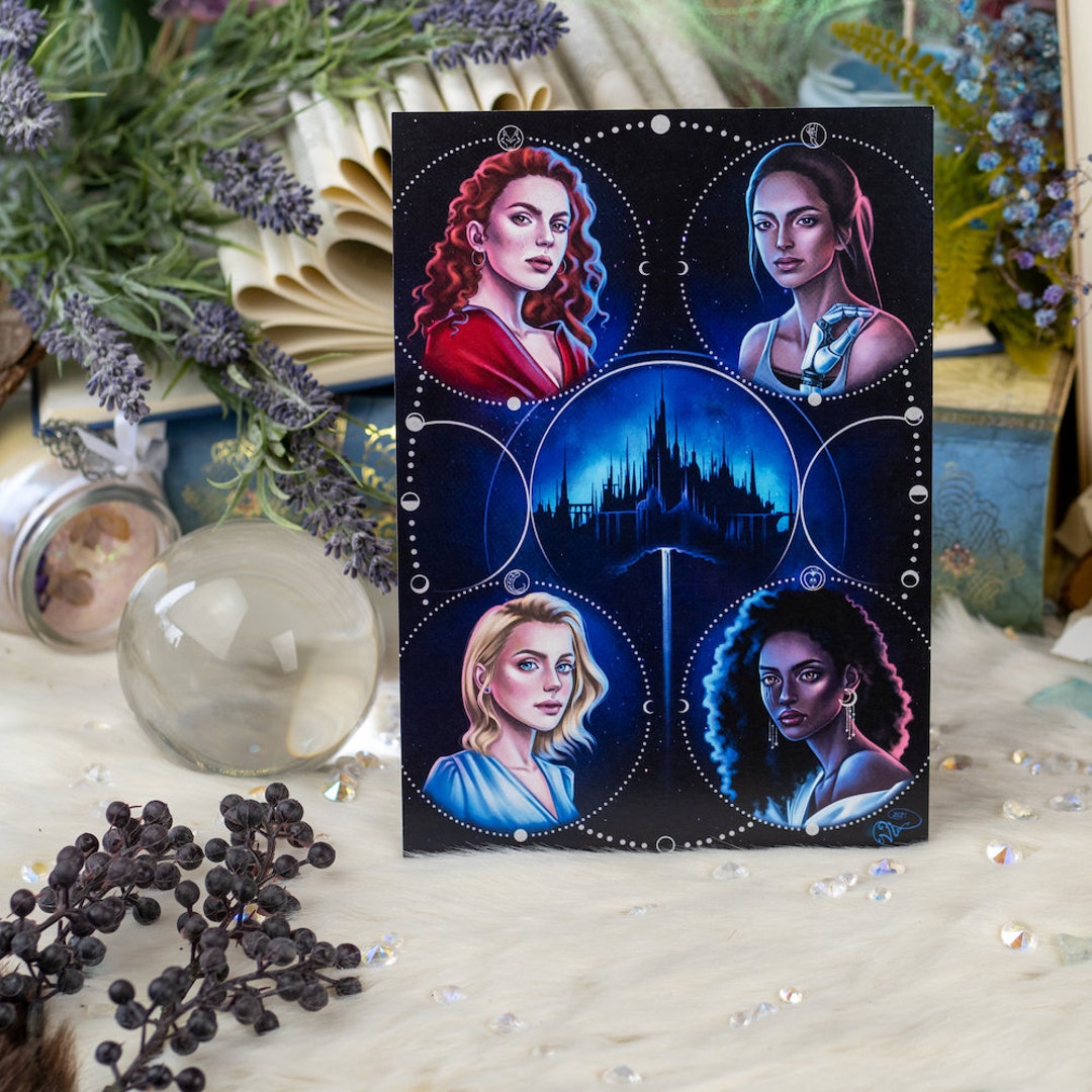 Illustration Lunar Chronicles - Cinder, Scarlet, Winter & Cress - Etsy