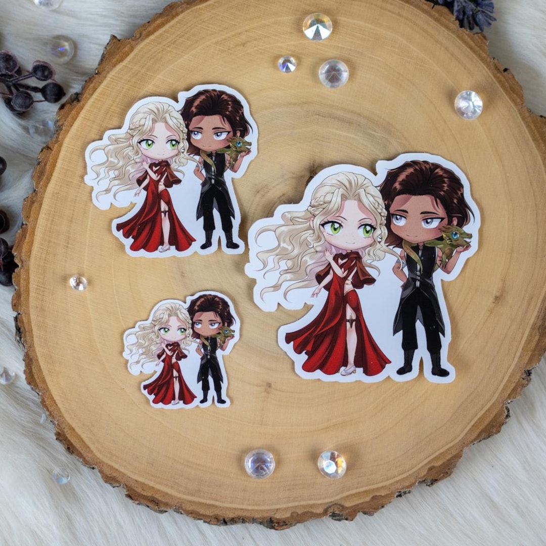 Sticker Blood and Ash / Flesh and Fire - Nyktos and Seraphina - Etsy