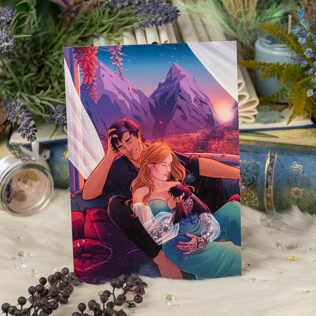 Illustration Acotar - Family (rhysand & Feyre With Nyx) - Etsy