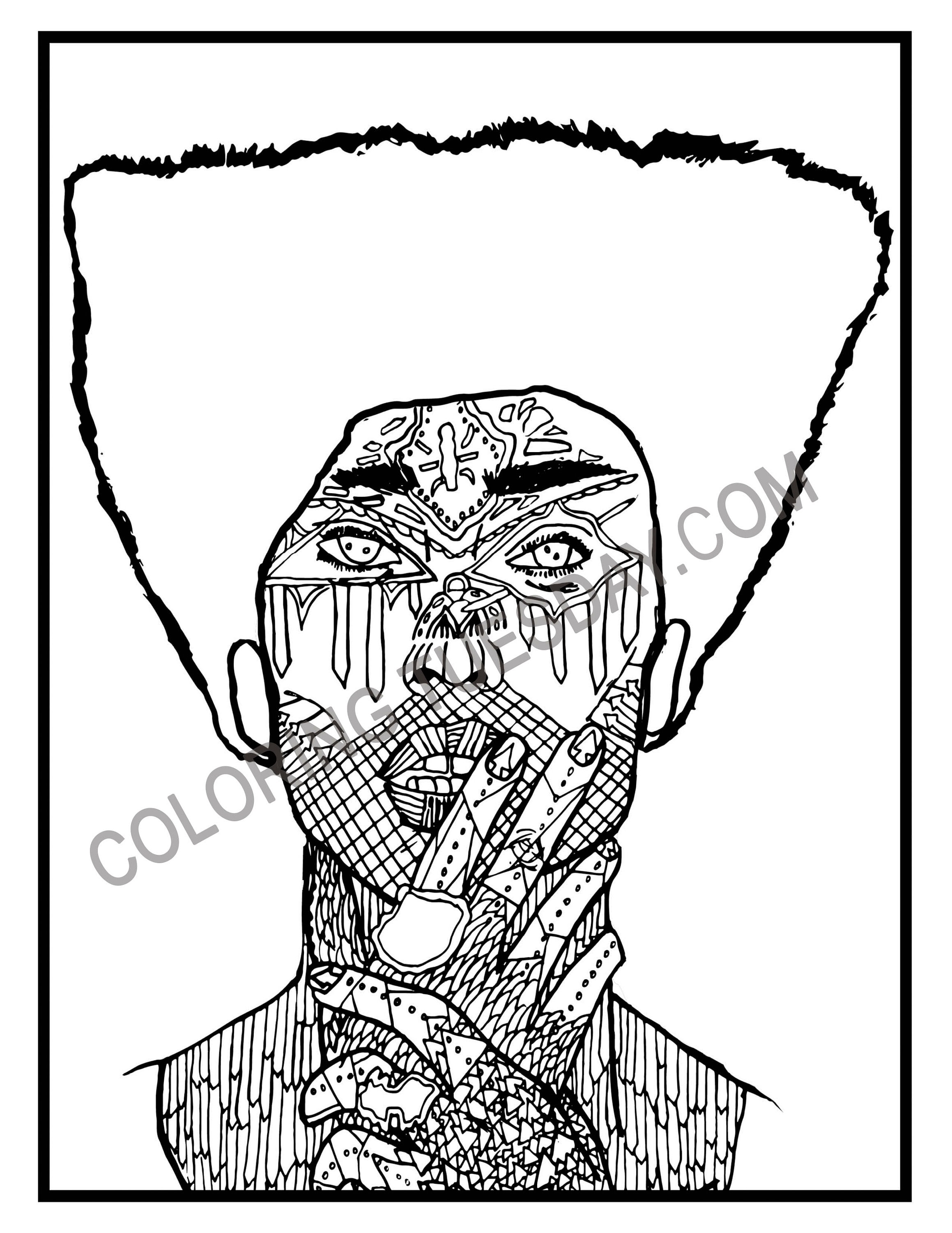 Bold Coloring Page by Coloring Tuesday - Etsy