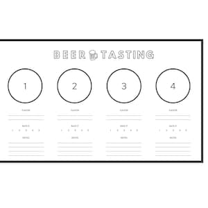 PRINTABLE: Beer Tasting Score Sheet / Placemat - Etsy