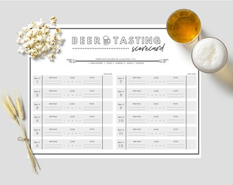 PRINTABLE: Beer Tasting Scorecard / Score Sheet - Etsy