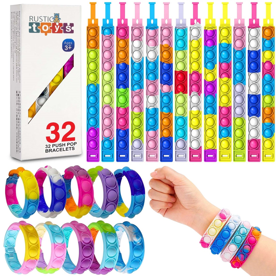 Pop It Bracelet-pop It Fidget Bracelets Bulk-pop Its Party - Etsy