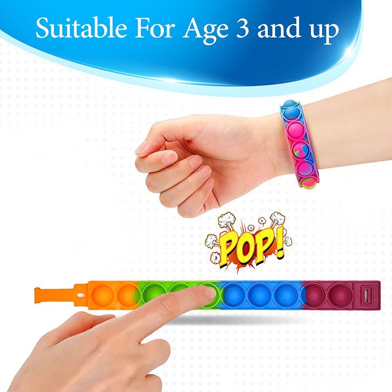 Pop It Bracelet-pop It Fidget Bracelets Bulk-pop Its Party - Etsy
