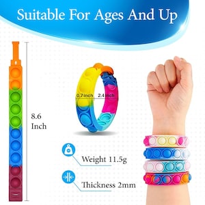 Pop It Bracelet-pop It Fidget Bracelets Bulk-pop Its Party Favors-32 ...