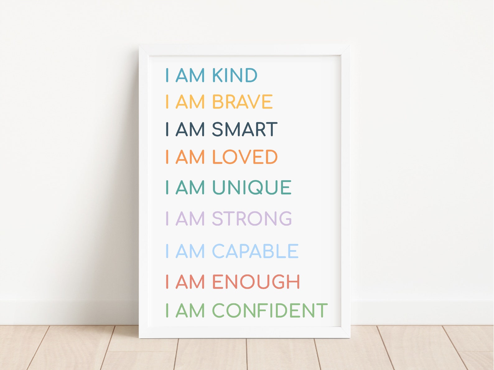 Rainbow Affirmations A4 Poster, Homeschool Classroom Jpg, I Am Kind, I ...