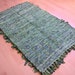 Green Rag Rug- Recycled Cotton Rags- 70x105cm - Etsy UK