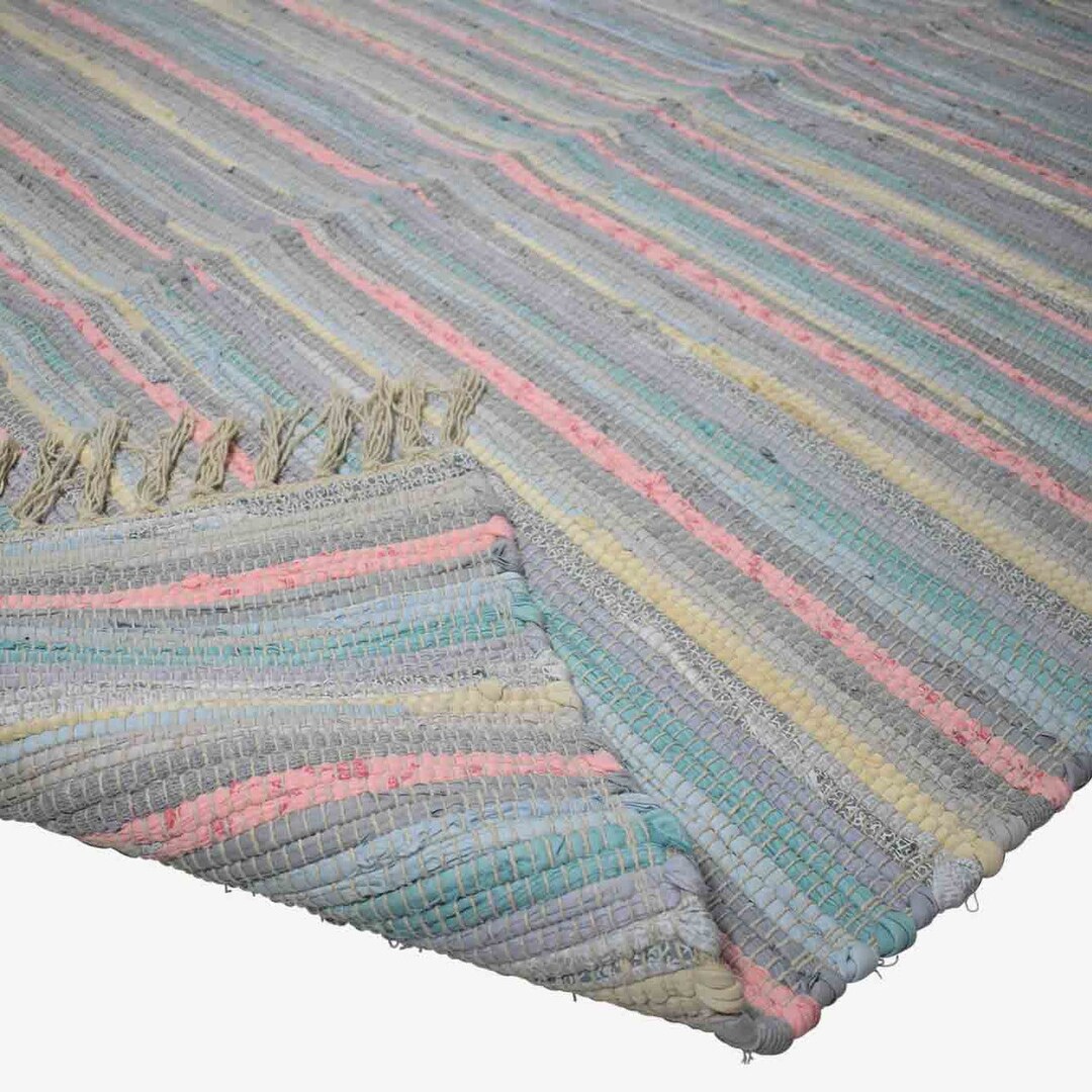Soft Pastel Rag Rug - Handmade - Boho Design ! 60x90 - Etsy UK