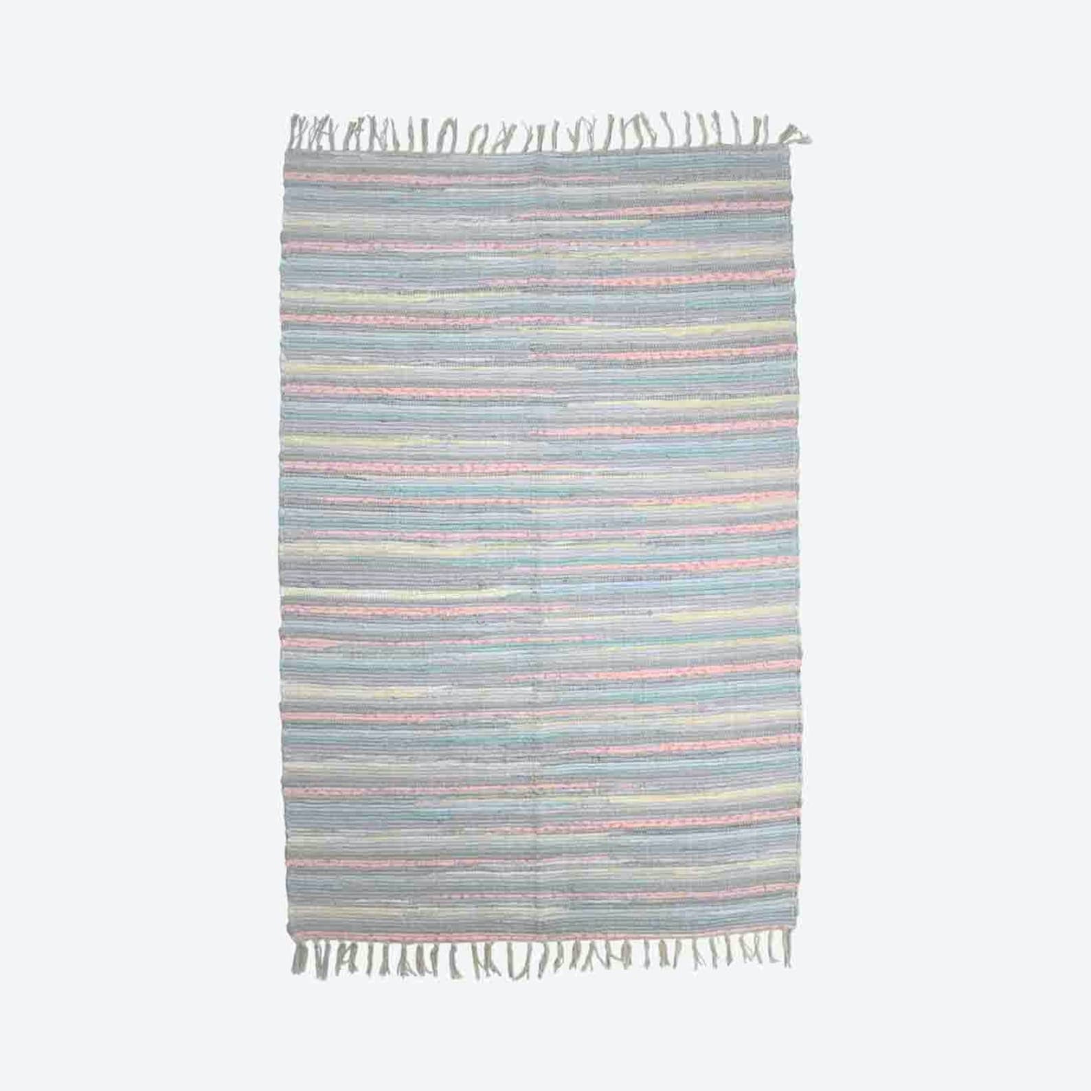 Soft Pastel Rag Rug - Handmade - Boho Design ! 60x90 - Etsy UK