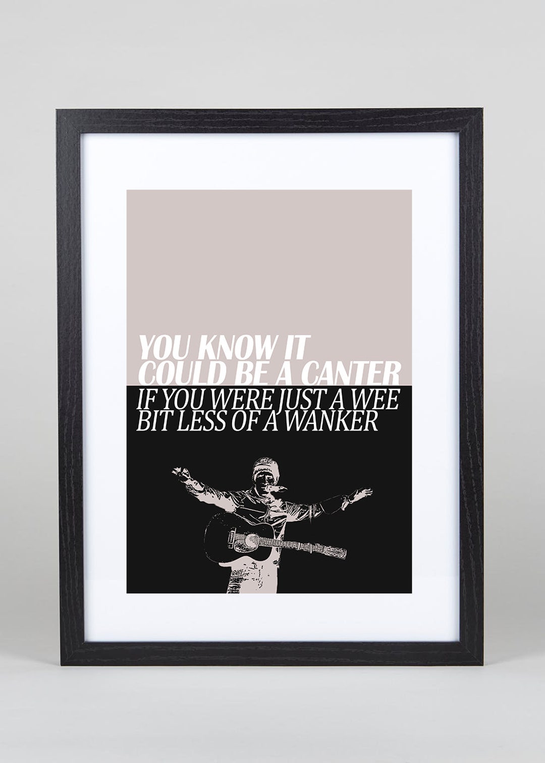 Gerry Cinnamon Canter Lyrics Print Poster Wall Art Decor Retro Indie ...