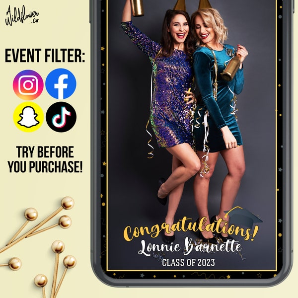 Snapchat Filter Graduation - Etsy