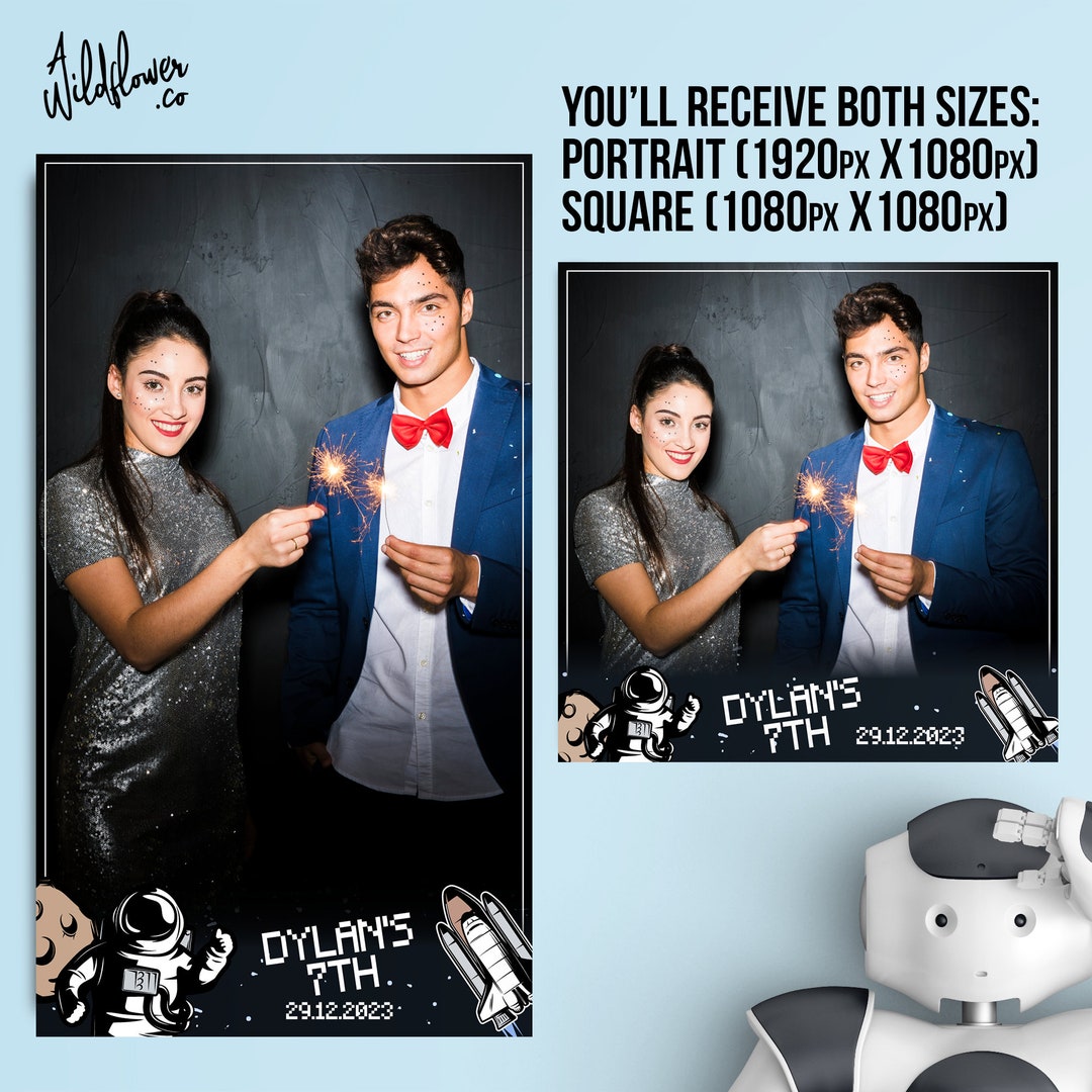 Space Astronaut Rocket 360 Photo Booth Tiktok Galaxy Overlay Mockup ...