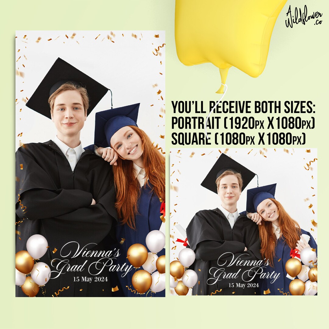 Graduation 360 Photo Booth, Party Overlay, School Background, Confetti ...