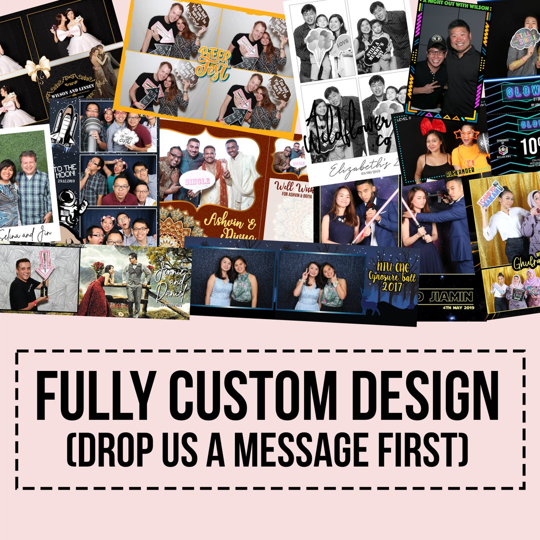 Full Custom Photo Booth Template Overlay, Background Theme Unique ...