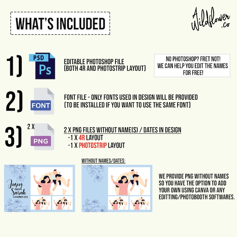 Fall Autumn Photo Booth Template Wedding Frame Birthday Overlay Leaves ...