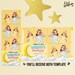 Crescent Moon Gender Reveal Photo Booth Template Baby Shower Overlay Birthday 4x6 4R, 2x6 photo ...