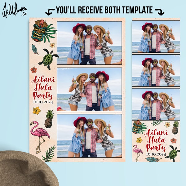 Tiki Photo Booth Template - Etsy