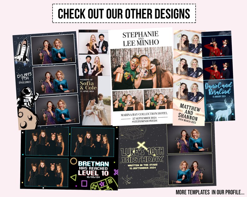 Flight Travel Photo Booth Plane Ticket Template Frame Theme - Etsy