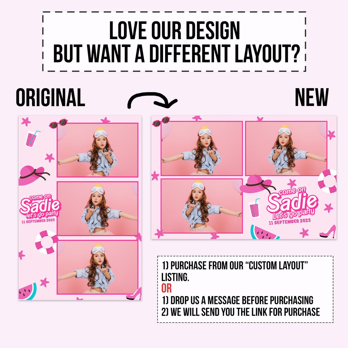 Passport Photo Booth Template Flight Frame Travel Theme Overlay 4x6 4R ...