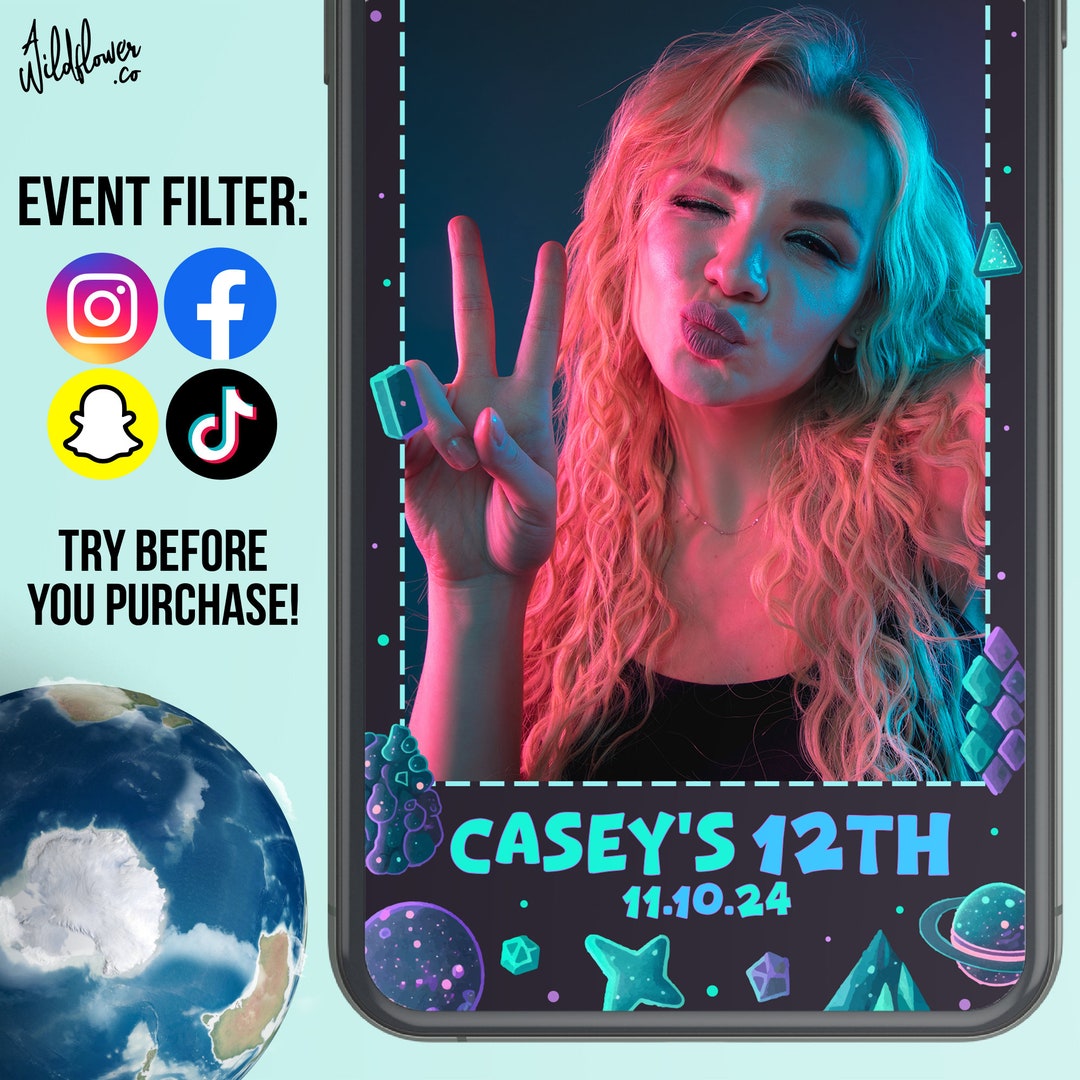 Neon Space Snapchat Lenses, Galaxy Instagram Filter, Tiktok Effects ...