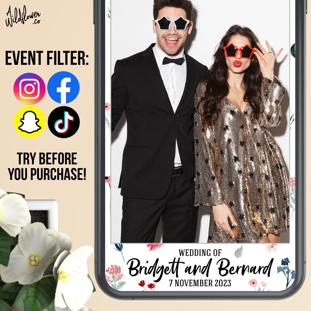 Floral Instagram Filter, Flowers Snapchat Lenses, White Wedding Tiktok ...