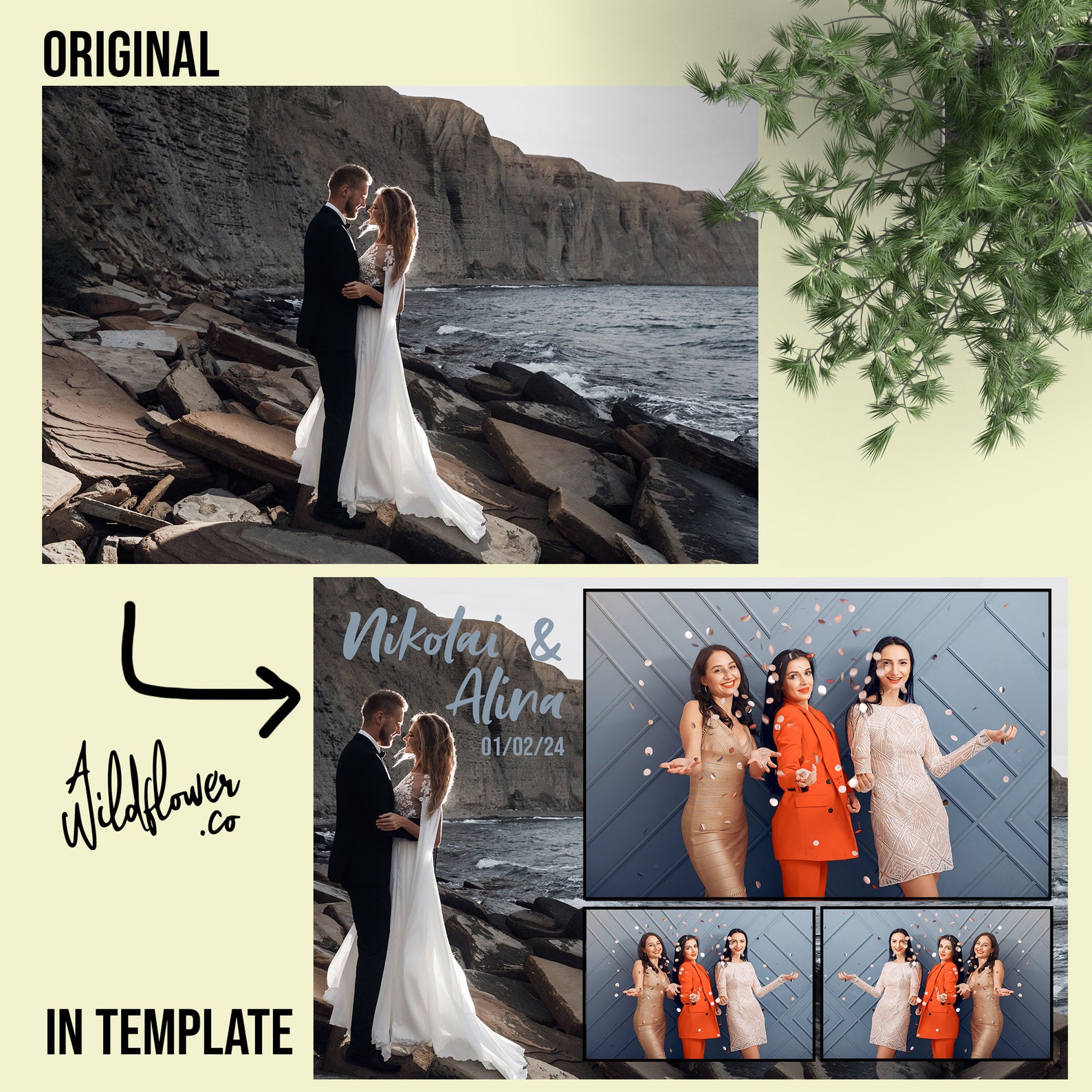 Custom Photo Booth Template Using Own Photo Overlay Unique Special- 4R ...
