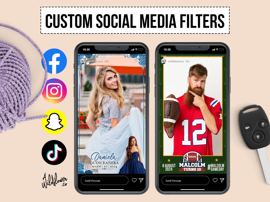 Full Custom Social Media Filters; Snapchat Lenses, Tiktok Filter for ...