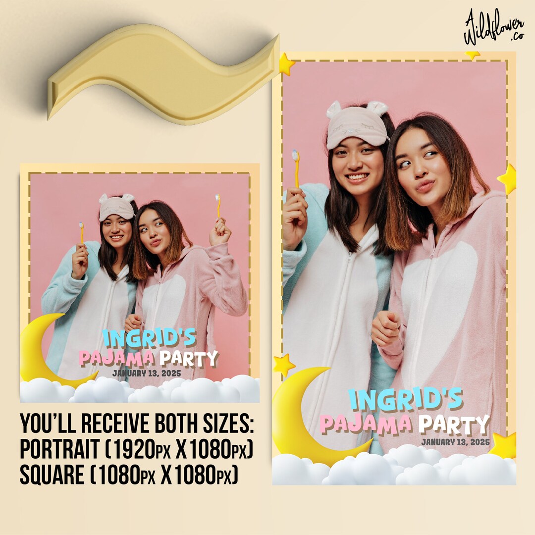 Crescent Moon Birthday 360 Photo Booth Template, Baby Shower Video ...