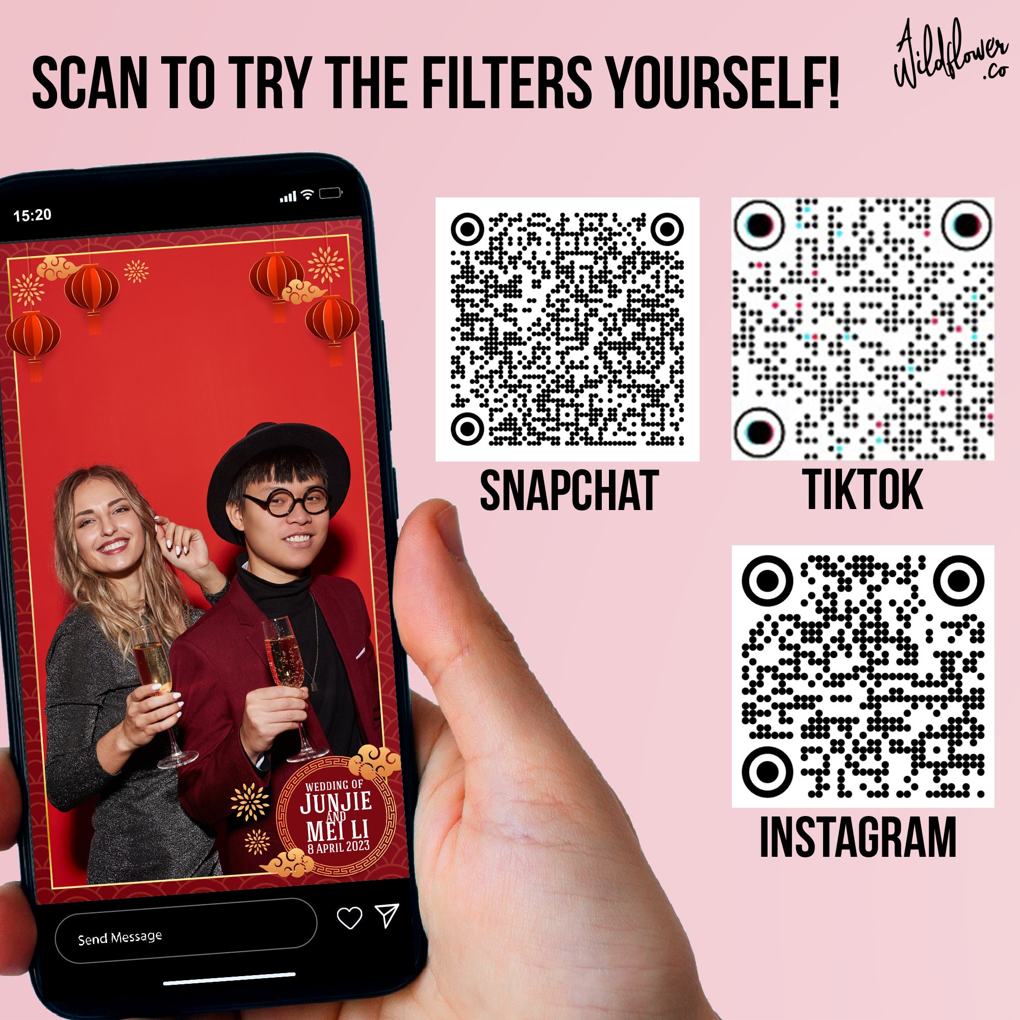 Red Oriental Instagram Filter, Chinese Snapchat Lenses, Japanese Tiktok ...