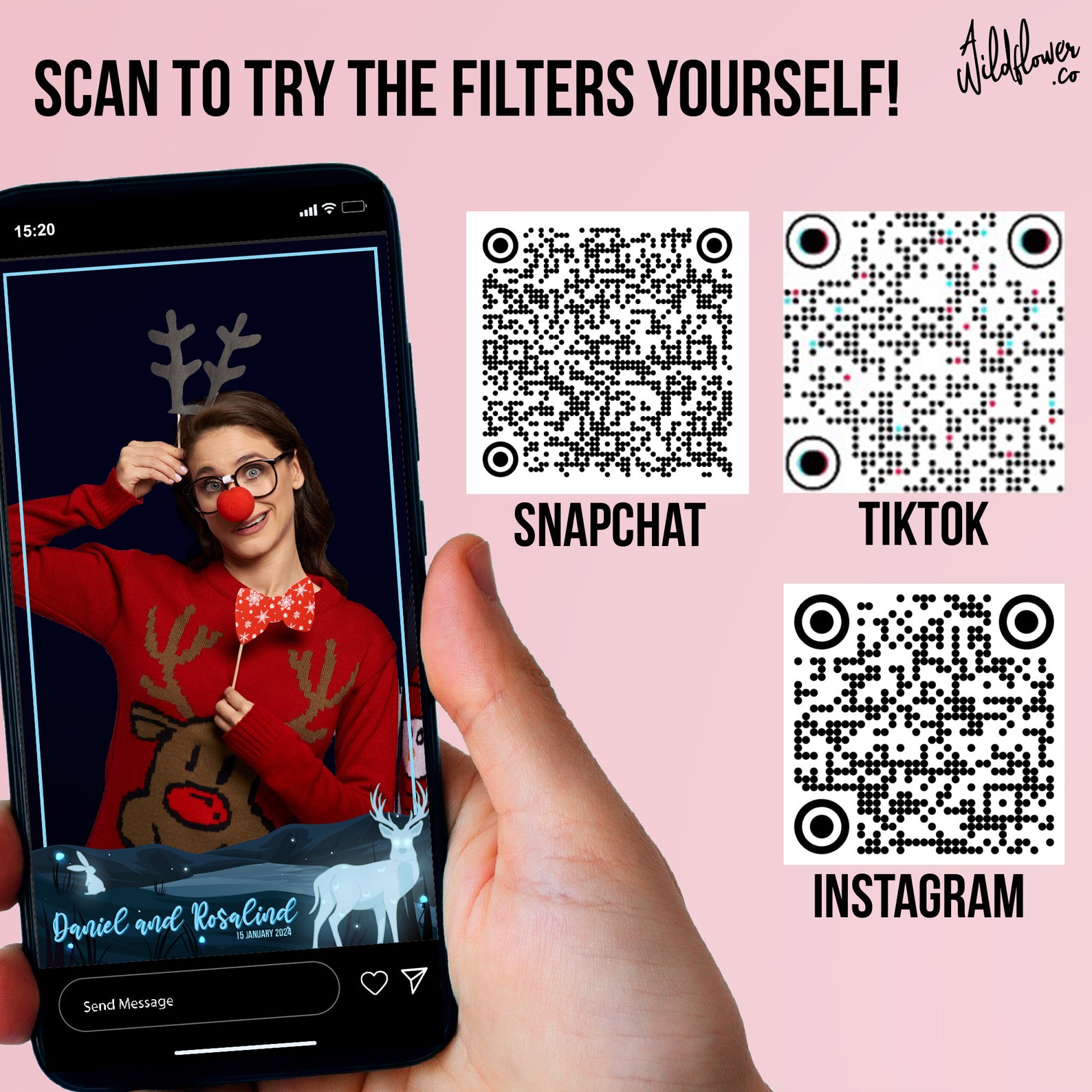 Dark Forest Instagram Filter, Reindeer Snapchat Lenses, Tiktok Effects ...