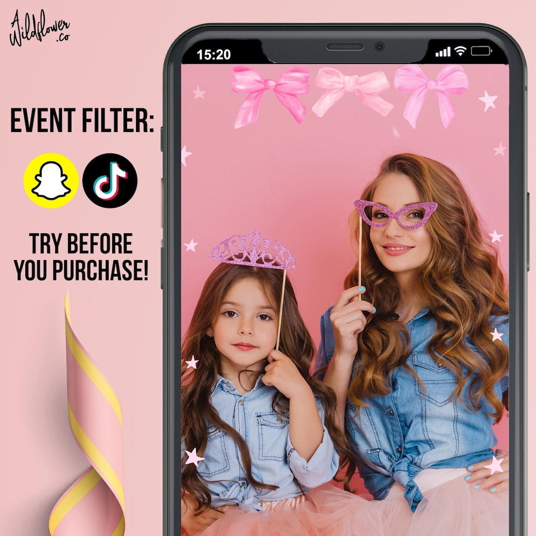 Coquette Bow Snapchat Filter, Birthday Party Lenses, Tiktok Effects for ...
