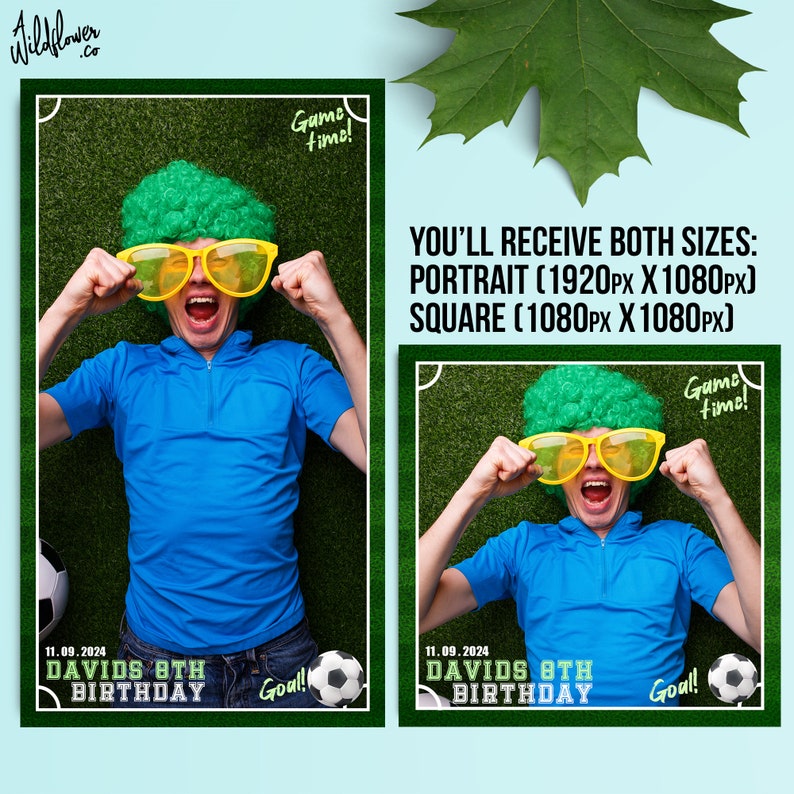 Birthday Soccer 360 Photo Booth Template Instagram Filter Tiktok ...