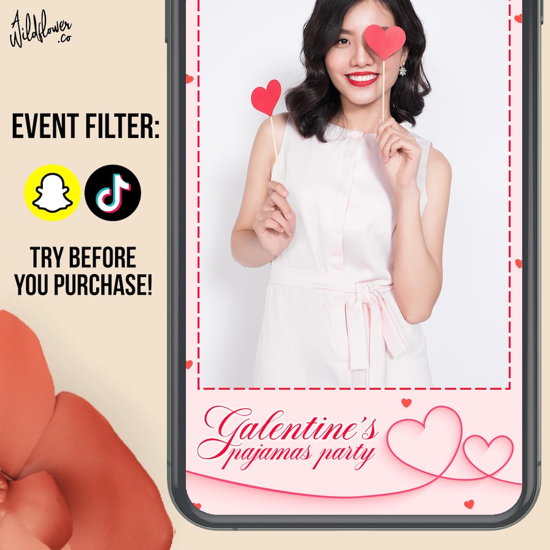 Galentines Social Media Filter, Cloud Love Birthday Party Snapchat ...