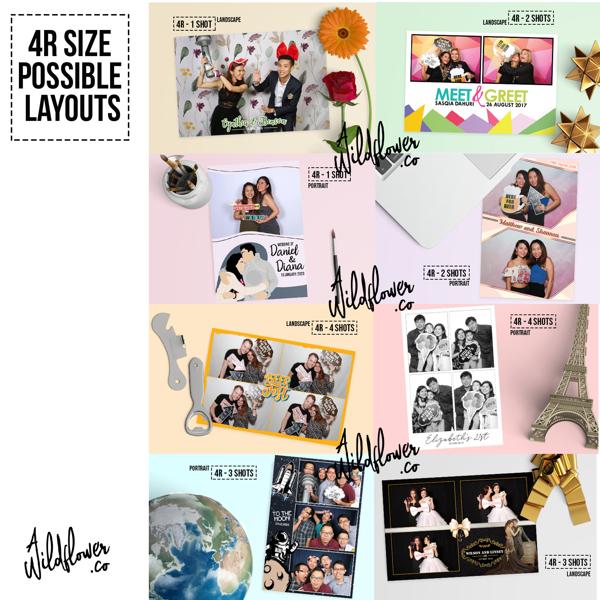 Convert Layout / Size for Existing Photo Booth Template Designs - 4R ...