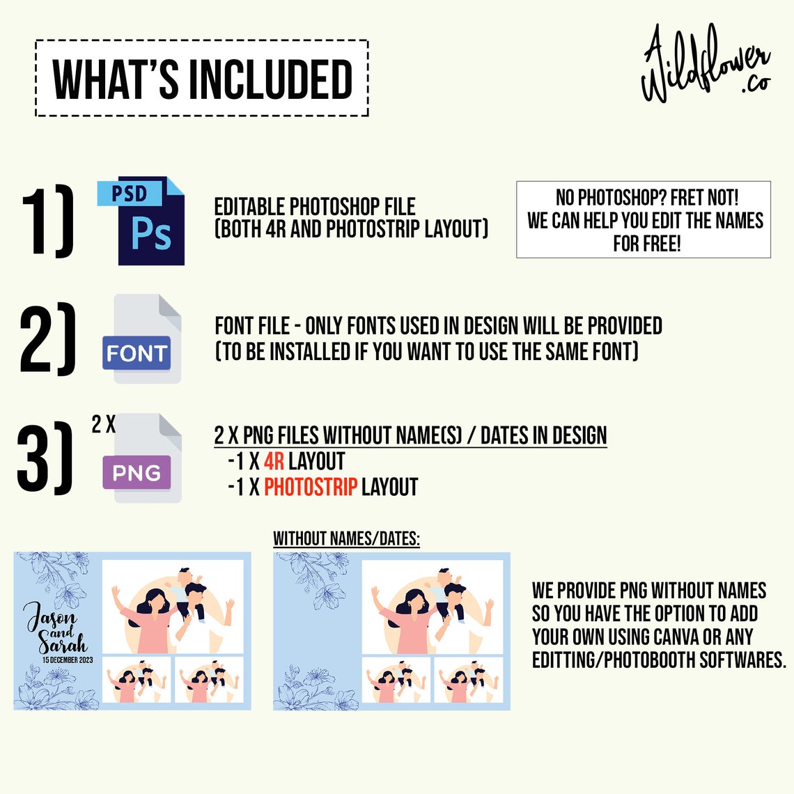 Passport Photo Booth Template Flight Frame Travel Theme Overlay 4x6 4R ...