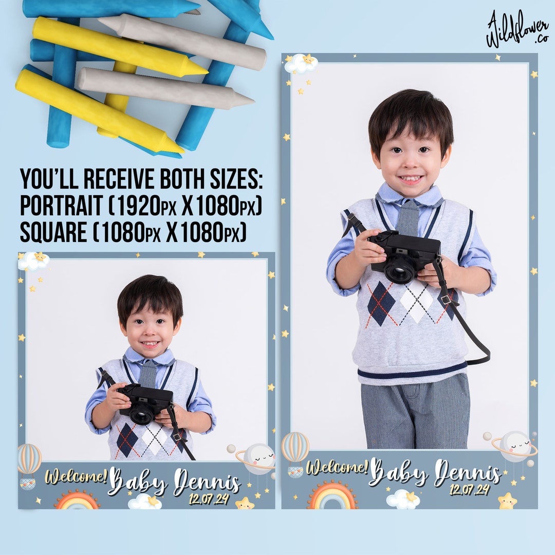 Birthday 360 Photo Booth Template Baby Shower Reels Overlay Tiktok ...