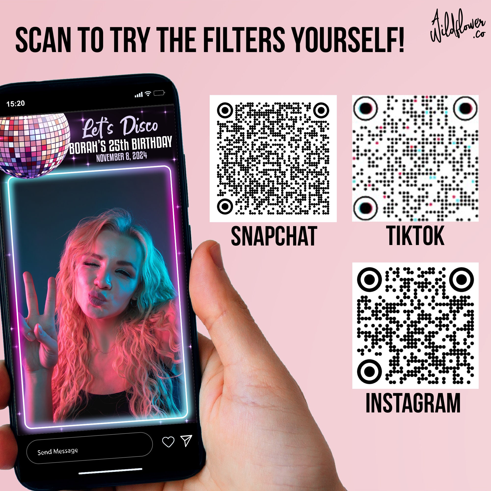 Disco Ball Instagram Filter, Birthday Snapchat Lenses, Retro Party ...