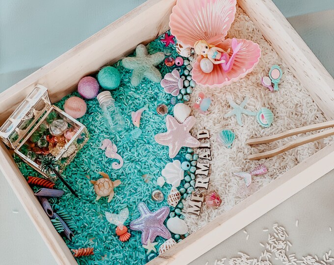 Mermaid Lagoon-ocean-beach Sensory Bin Kit Box - Etsy