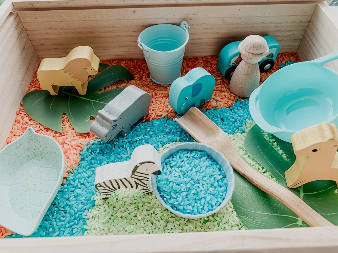 TODDLER SAFE Feed the Zoo Animals Sensory Bin 2 Options - Etsy Australia