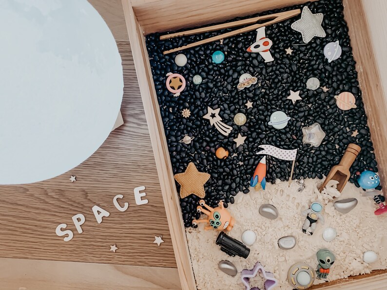 Space Astronaut Alien Moon Sensory Bin Box Tray Kit - Etsy