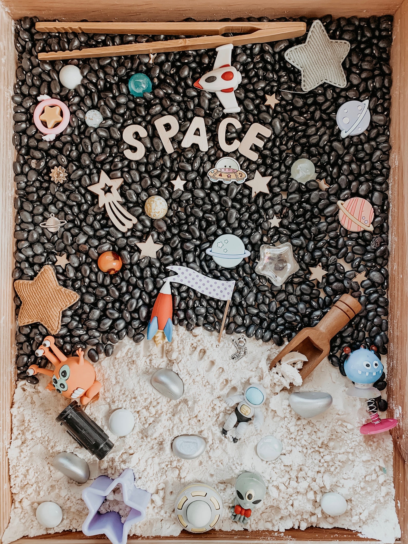 Space Astronaut Alien Moon Sensory Bin Box Tray Kit - Etsy
