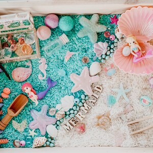 Mermaid Lagoon-ocean-beach Sensory Bin Kit Box - Etsy