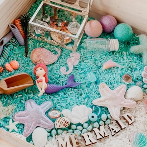 Mermaid Lagoon-ocean-beach Sensory Bin Kit Box - Etsy