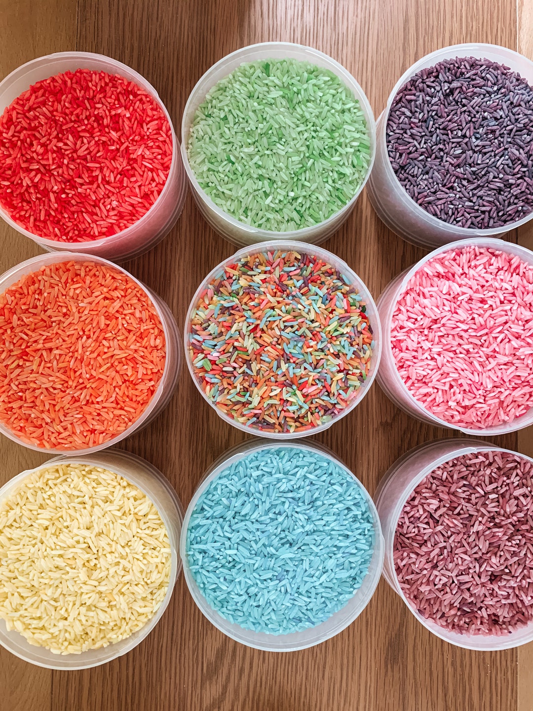Rainbow Coloured Rice Sensory Bin Filler - Etsy