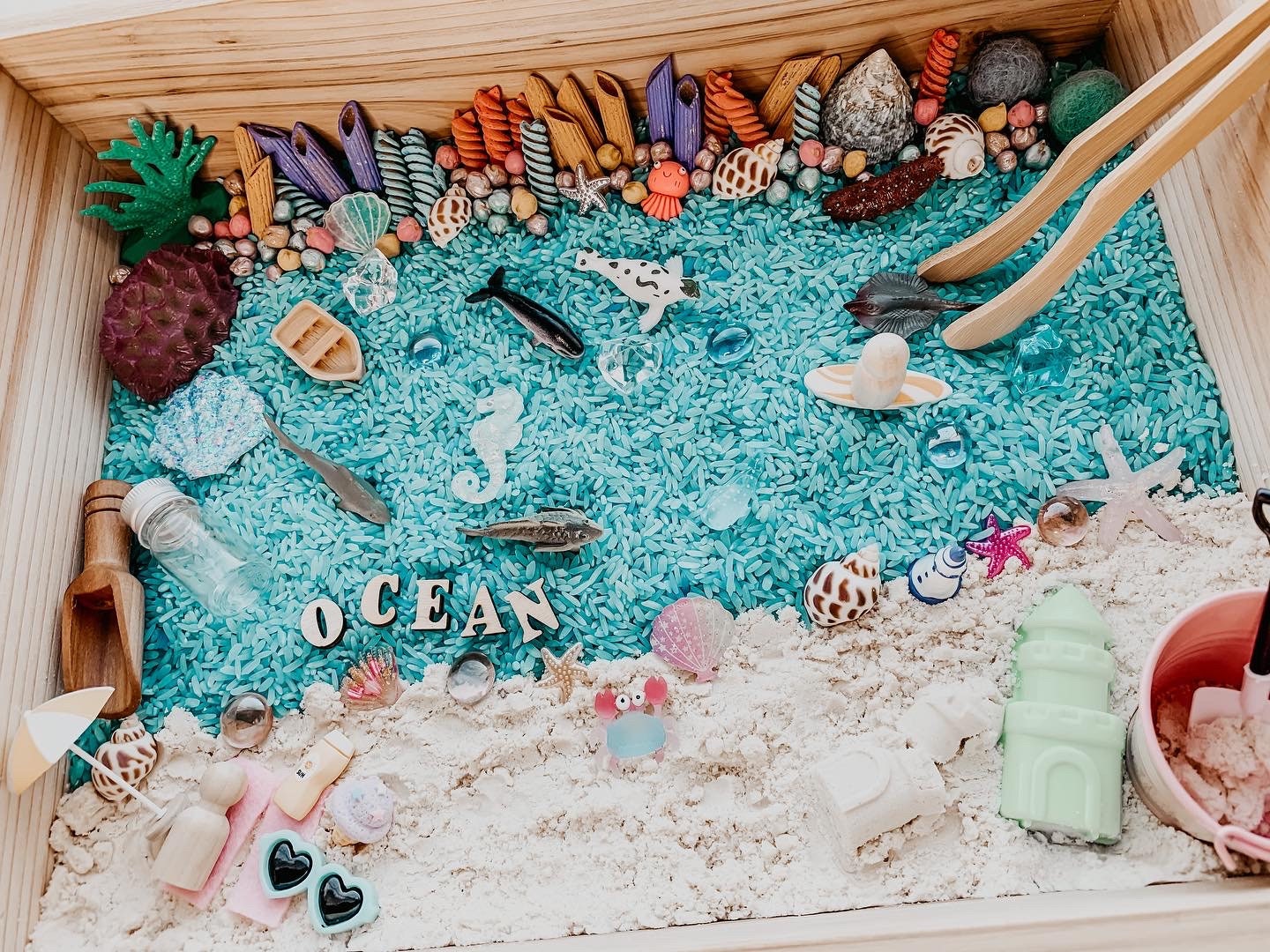 Island - Beach - Ocean Animals Sensory Bin Kit - Etsy UK