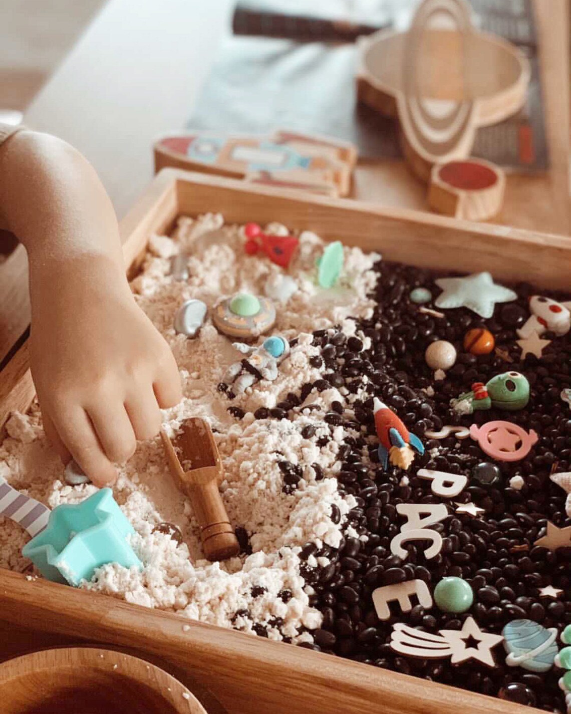 Space Astronaut Alien Moon Sensory Bin Box Tray Kit - Etsy