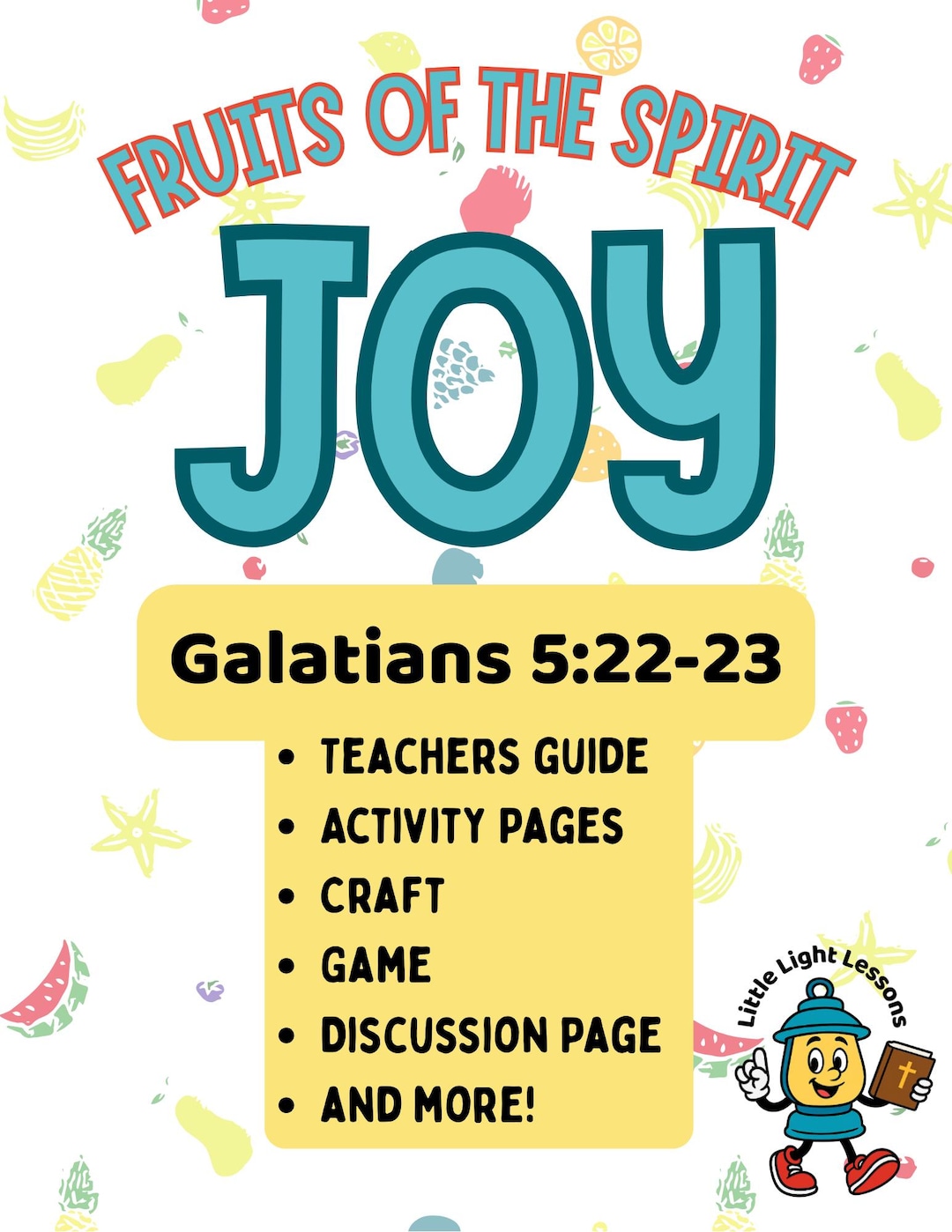 Fruit of the Spirit: JOY — Bible Lesson Packet for Kids - Etsy