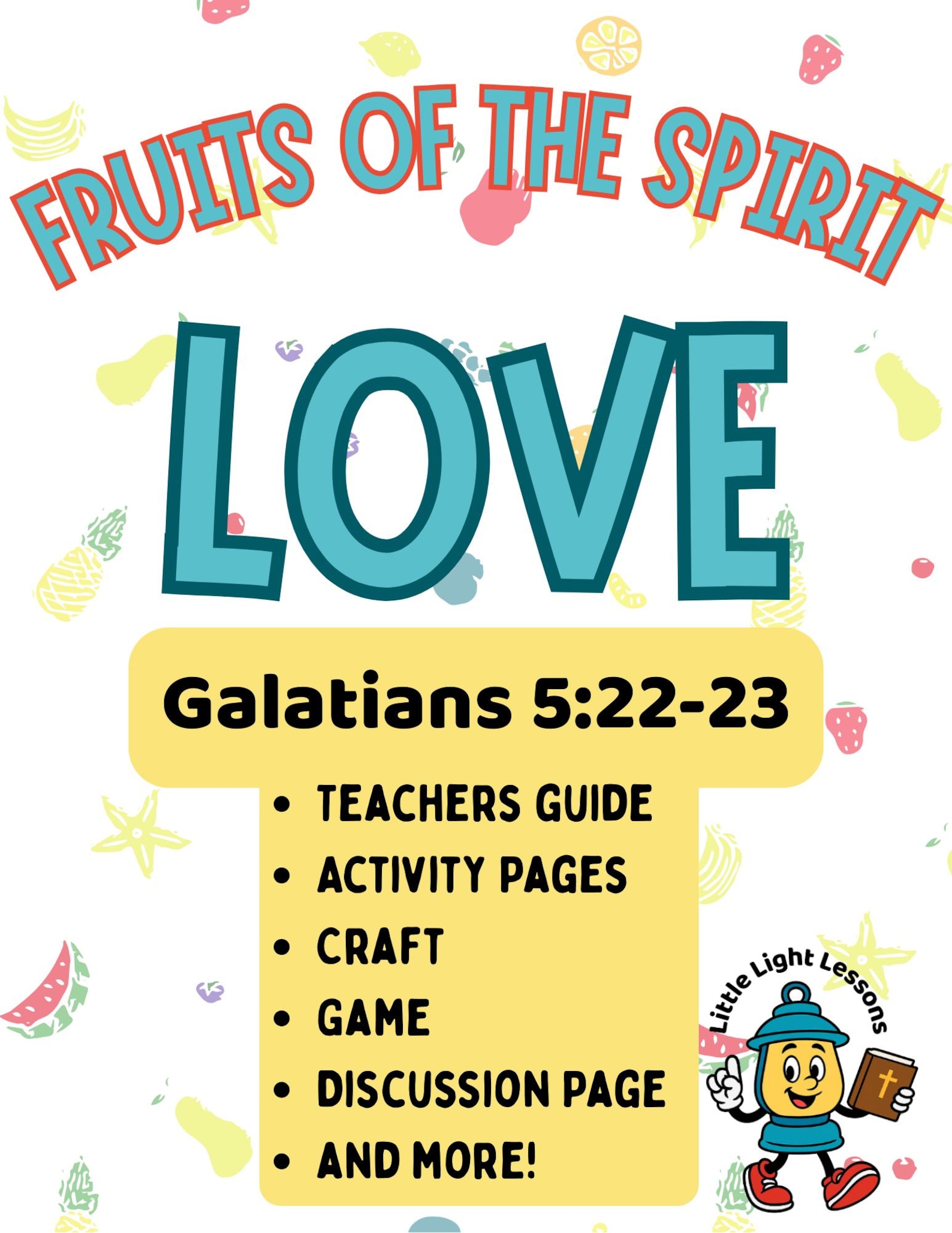 Fruit of the Spirit: LOVE — Bible Lesson Packet for Kids - Etsy