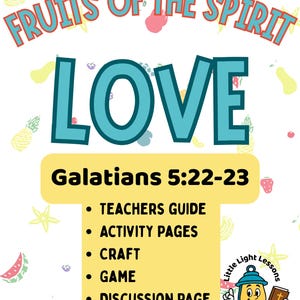 Fruit of the Spirit: LOVE — Bible Lesson Packet for Kids - Etsy