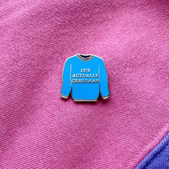 Cerulean Sweater Enamel Pin The Devil Wears Prada Inspired | Etsy